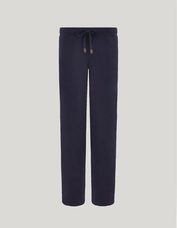 Canali Impeccabile Wool Joggers With Contrasting Piping