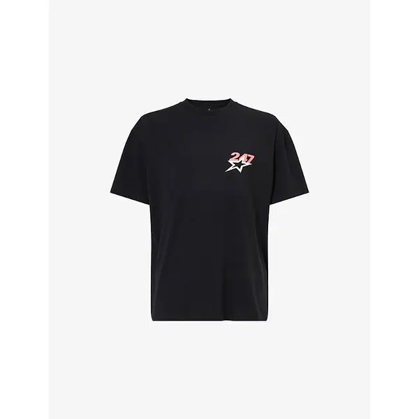 247 BY REPRESENT Team Star Oversized Jersey T-shirt - Jet Black