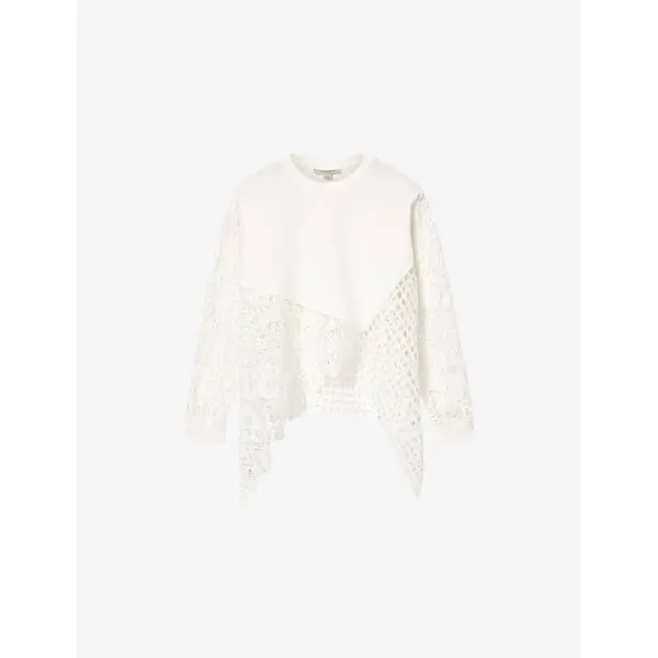 ALLSAINTS Malorie Panelled Cotton And Lace Top - White