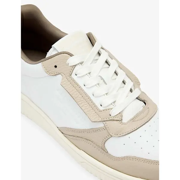 ALLSAINTS Regan Leather Trainers - White/yellow/b