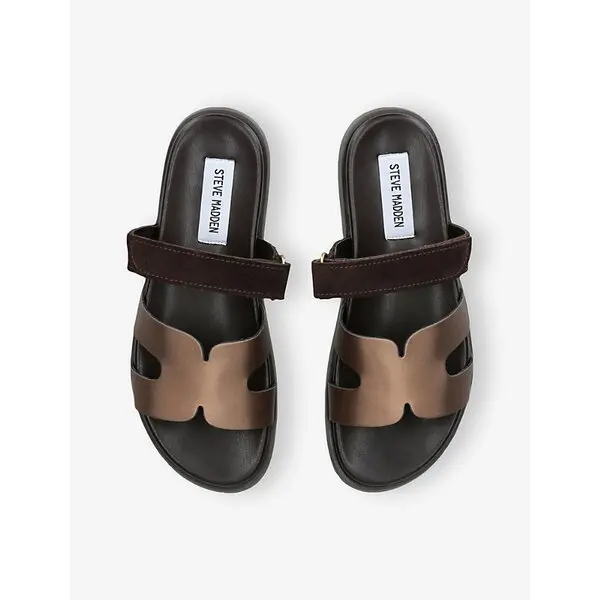 Steve Madden Missile Leather Sandals - Bronze