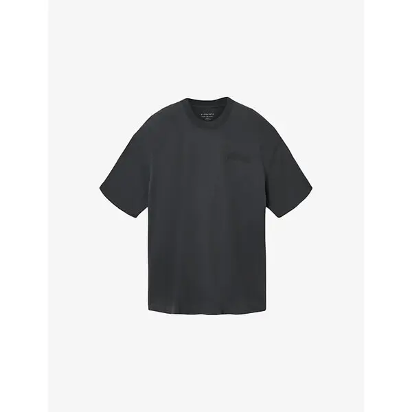 ALLSAINTS Odyssey Oversized Short-sleeve Cotton-jersey T-shirt - Washed Black