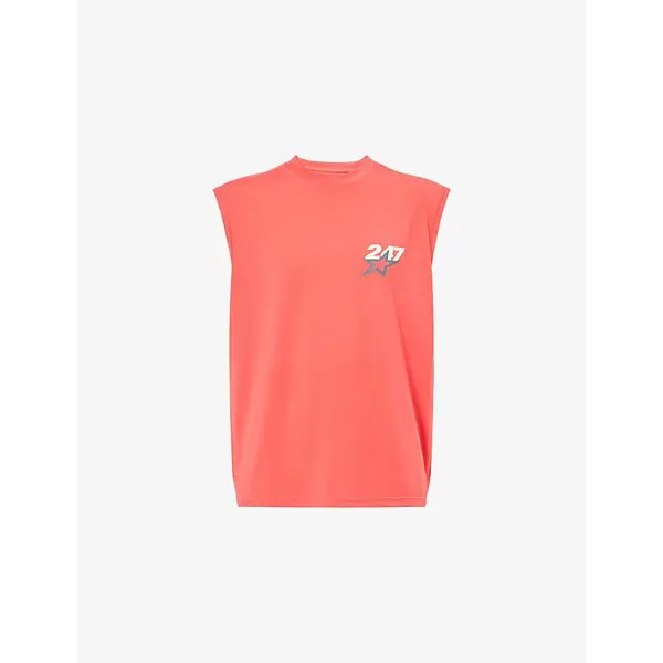 247 BY REPRESENT Team Star Oversized Jersry Tank Top - Racing Red