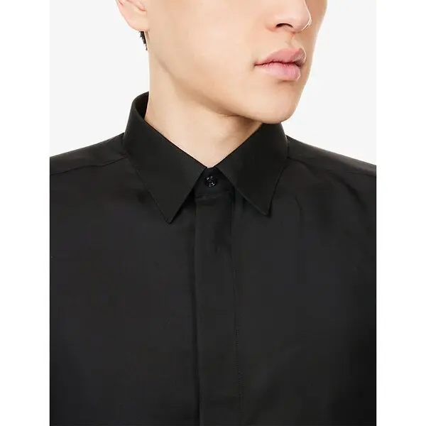TOM FORD Classic-collar Fluid Woven Shirt - Black