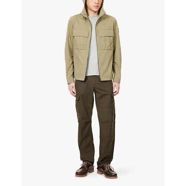 Belstaff Hooded Logo-patch Cotton-blend Jacket