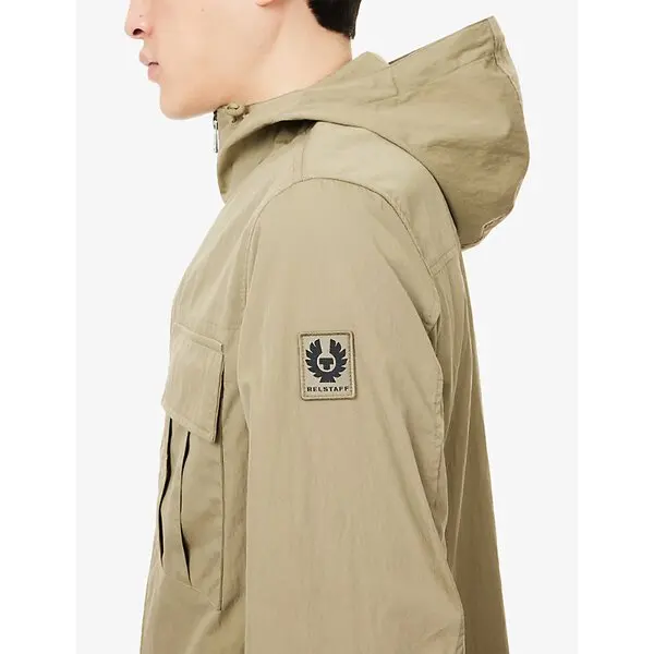 Belstaff Hooded Logo-patch Cotton-blend Jacket