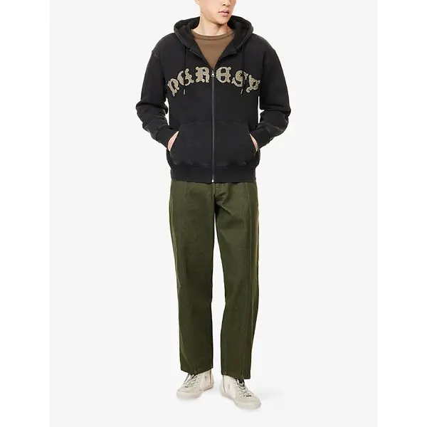 HERESY Celtic Embroidered-logo Cotton Hoodie