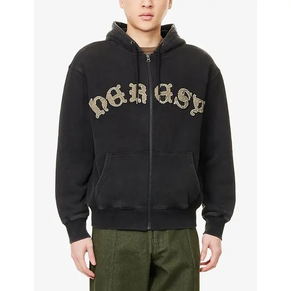 HERESY Celtic Embroidered-logo Cotton Hoodie