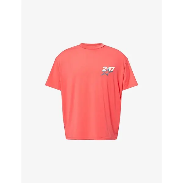247 BY REPRESENT Team Star Oversized Stretch-jersey T-shirt - Racing Red