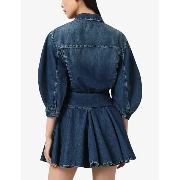 ALLSAINTS Arlo Button-down Denim Mini Dress