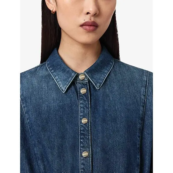 ALLSAINTS Arlo Button-down Denim Mini Dress