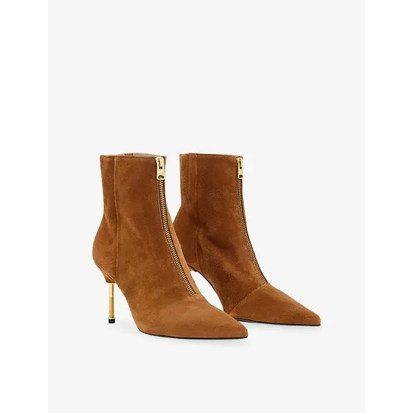 ALLSAINTS Natasha Suede Heeled Ankle Boots