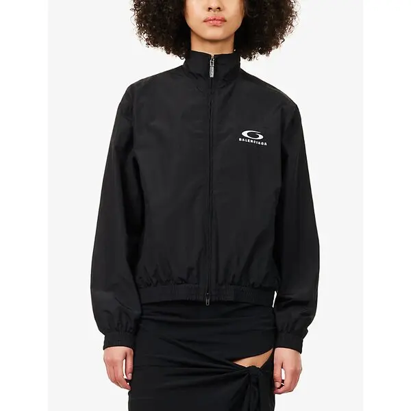 Balenciaga Logo-embroidered Cotton-blend Track Jacket
