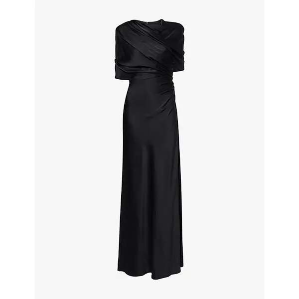 Stella McCartney Draped Cape Satin Gown