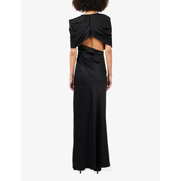 Stella McCartney Draped Cape Satin Gown