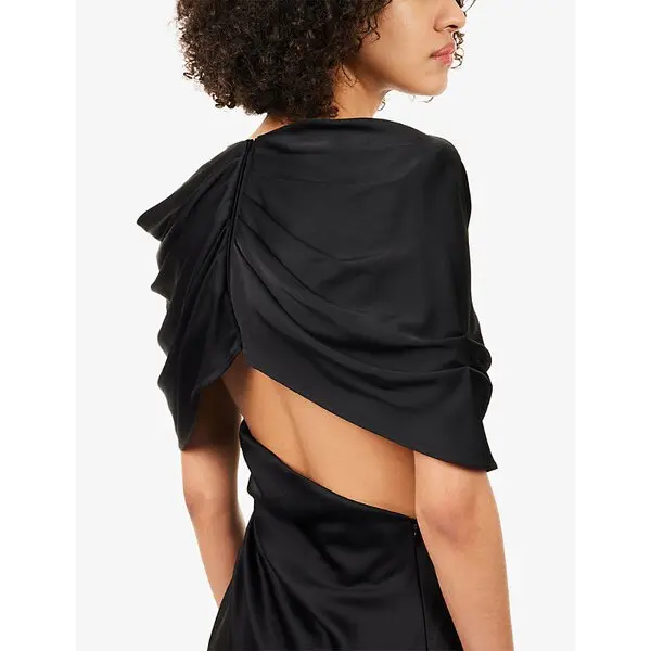Stella McCartney Draped Cape Satin Gown