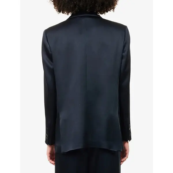 BLAZÉ MILANO Everynight Double-breasted Satin Blazer