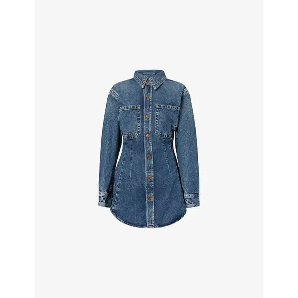 AGOLDE Wilma Mini Denim Shirt Dress - Form