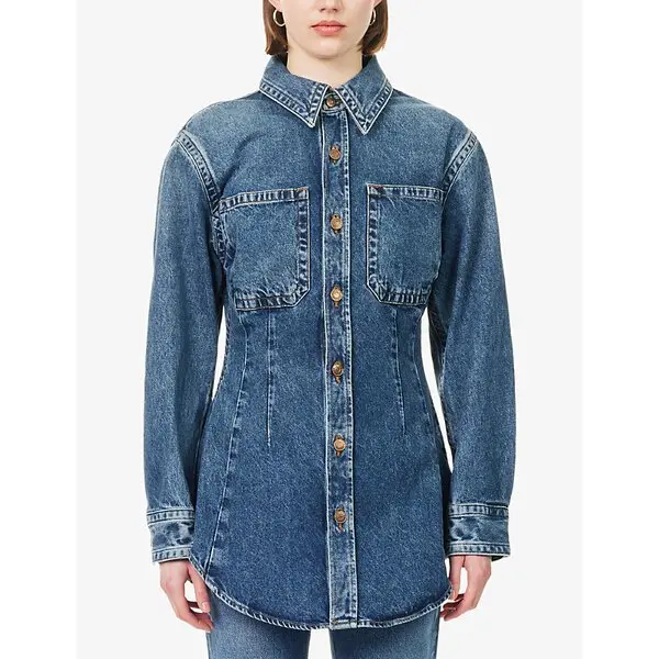 AGOLDE Wilma Mini Denim Shirt Dress - Form