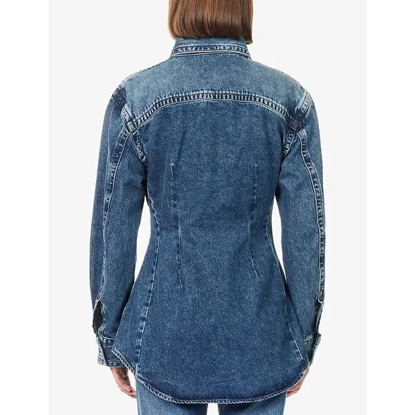 AGOLDE Wilma Mini Denim Shirt Dress - Form