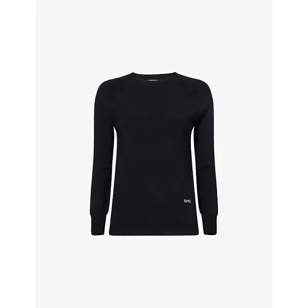 Stella McCartney Logo-embroidered Compact-knit Top
