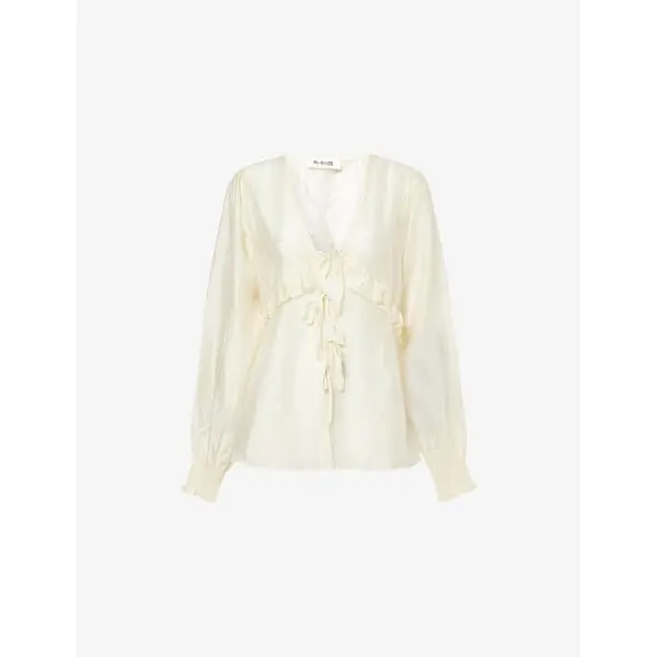 4TH & RECKLESS Hattie Ruffle-trim Woven Blouse