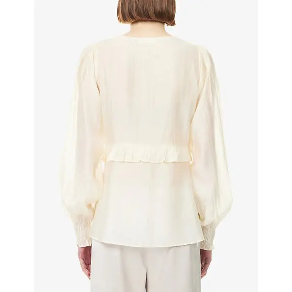 4TH & RECKLESS Hattie Ruffle-trim Woven Blouse