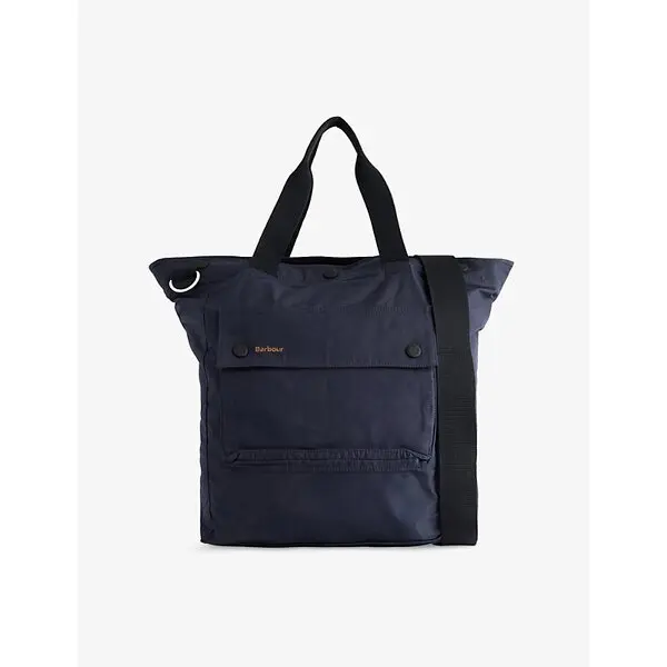 Barbour Transport Three-way Cotton-canvas Tote Bag - Navy