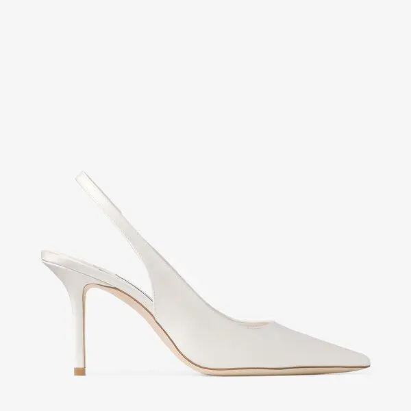 JIMMY CHOO Love 85 Satin Slingbacks - Neutral