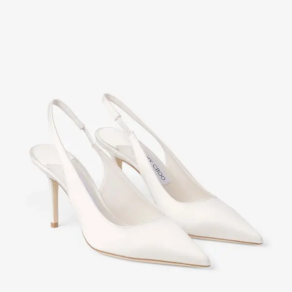 JIMMY CHOO Love 85 Satin Slingbacks - Neutral