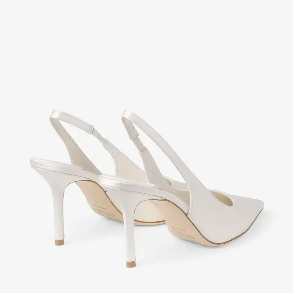 JIMMY CHOO Love 85 Satin Slingbacks - Neutral