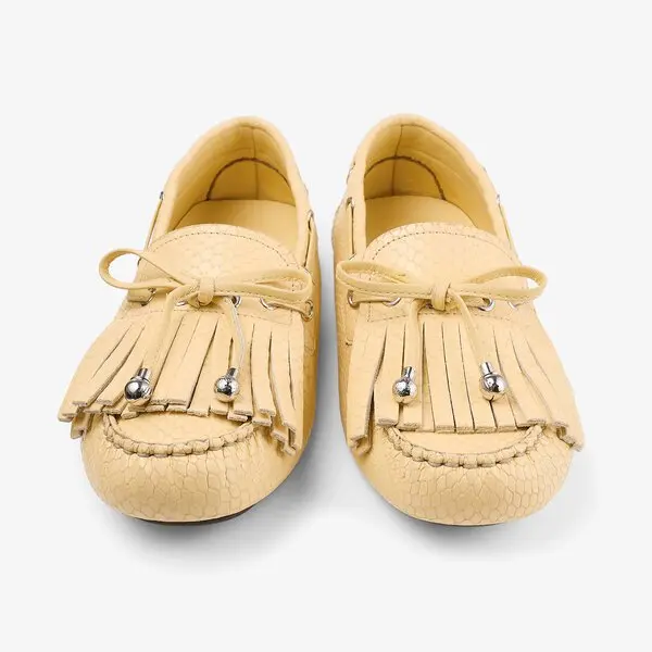 JIMMY CHOO Manon Elaphe Loafers - Corn/silver
