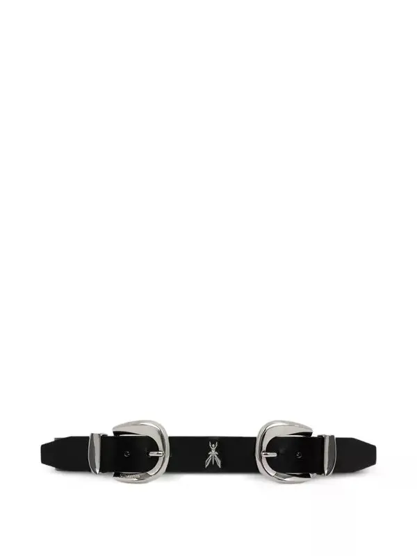 Patrizia Pepe Double-buckle Leather Belt - Black