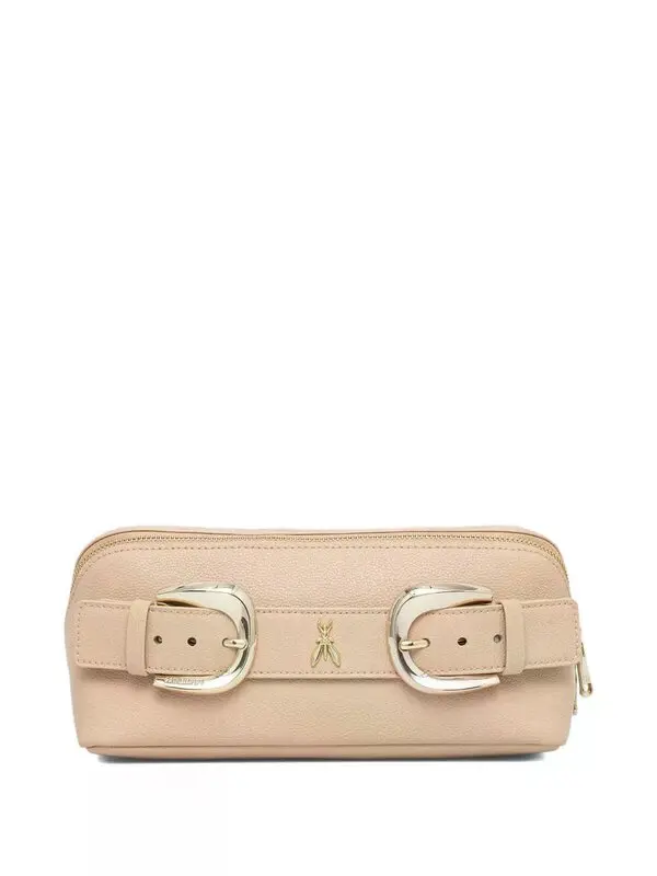 Patrizia Pepe Buckle Makeup Bag - Neutrals