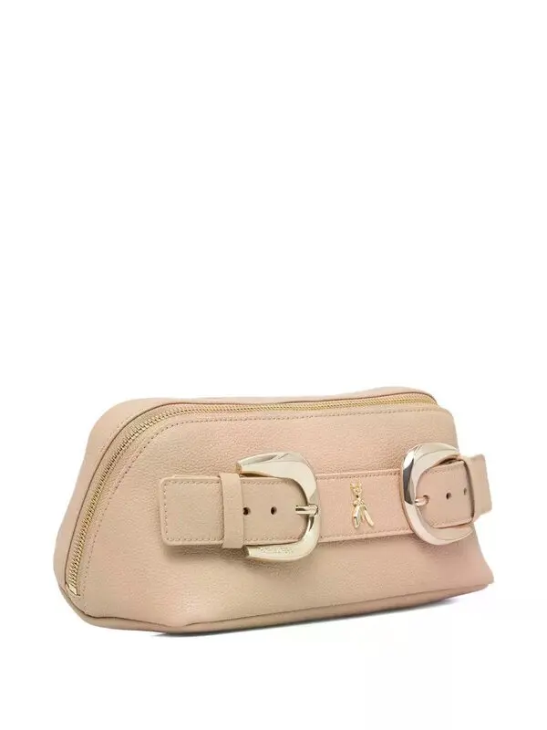 Patrizia Pepe Buckle Makeup Bag - Neutrals