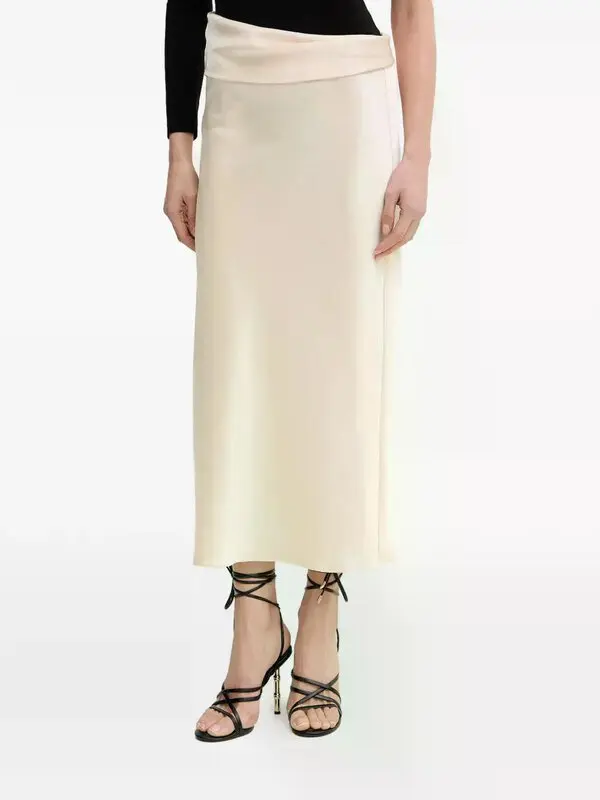 Patrizia Pepe Draped Midi Skirt - Yellow