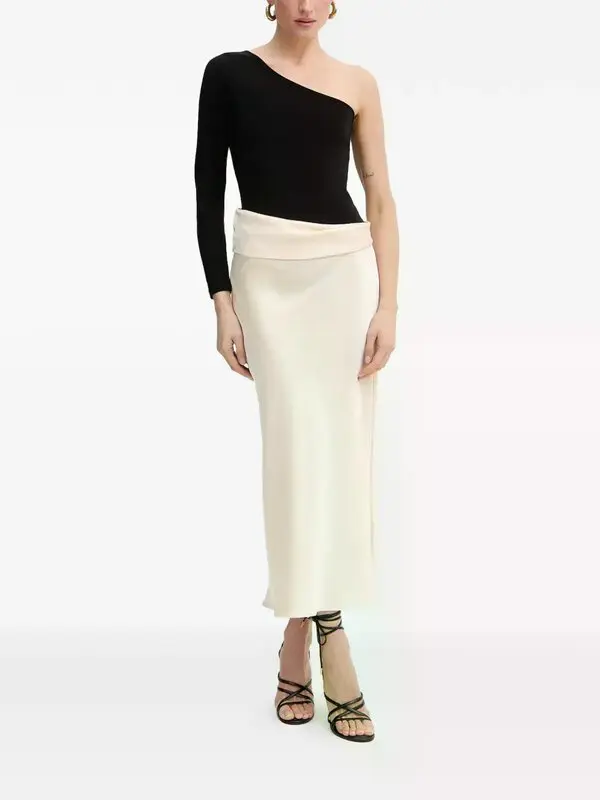 Patrizia Pepe Draped Midi Skirt - Yellow