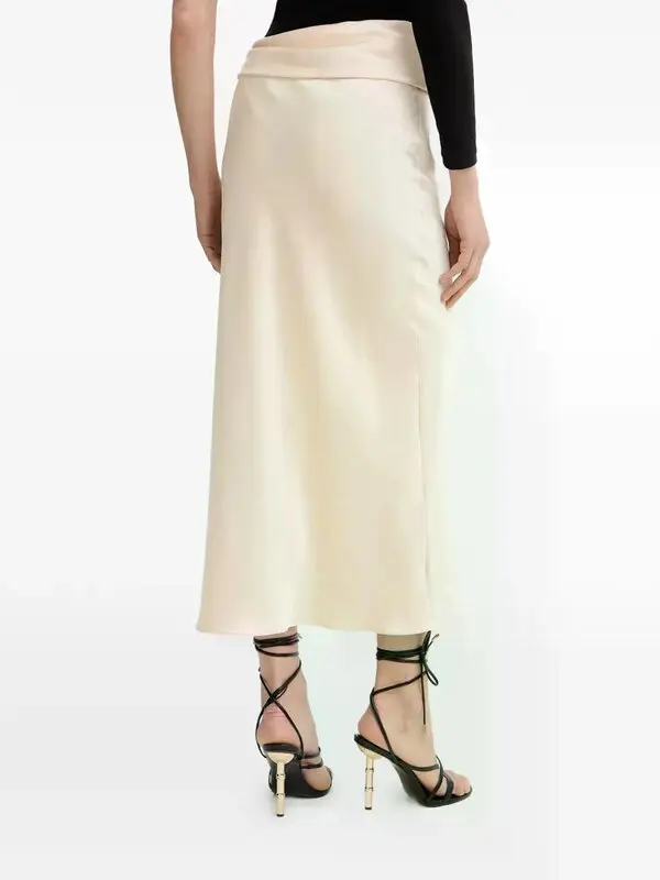 Patrizia Pepe Draped Midi Skirt - Yellow