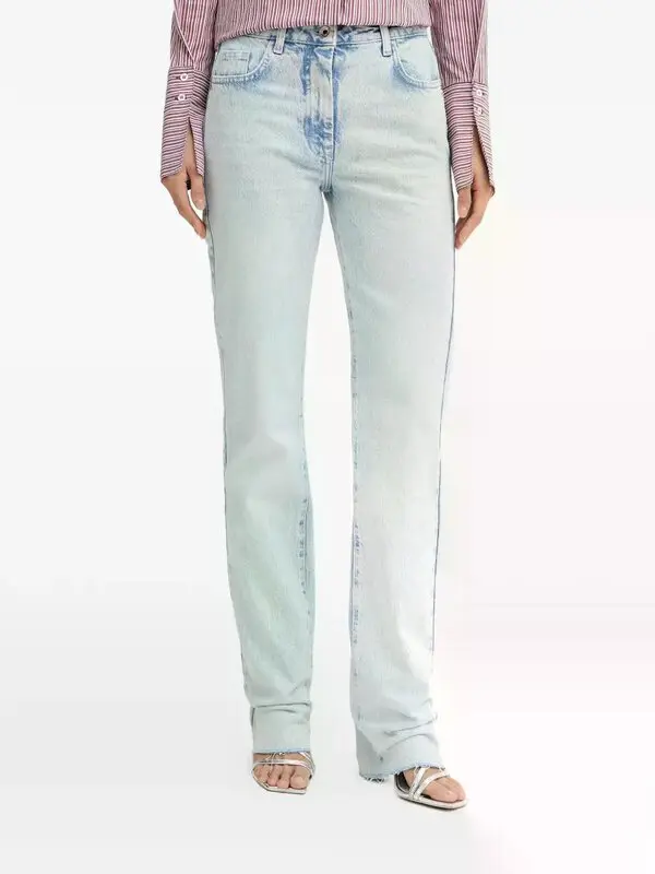 Patrizia Pepe Frayed-hem Jeans