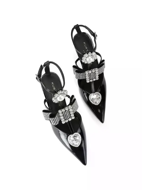 Kurt Geiger Bow Point Gladiator Embellished Pumps - Black