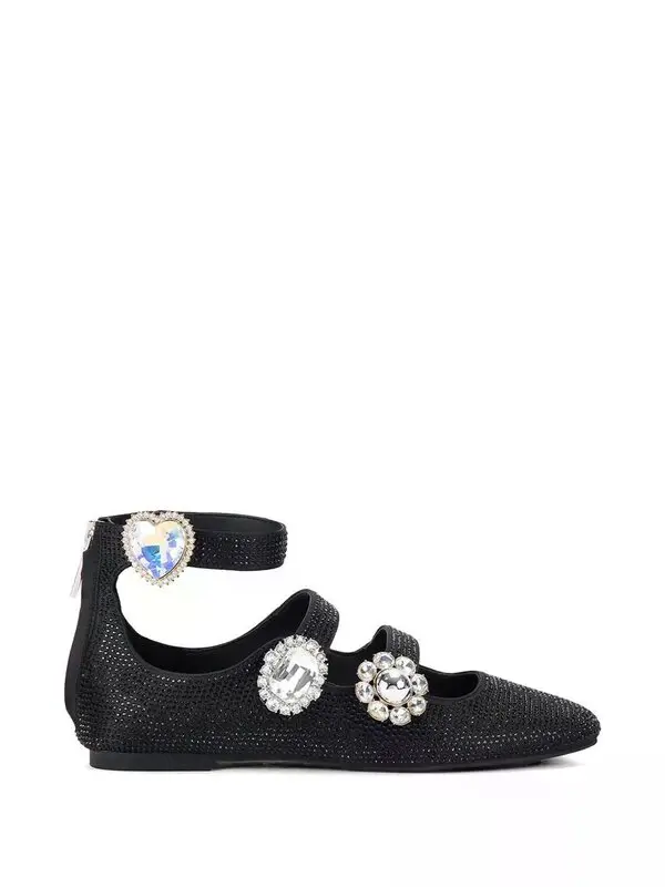 Kurt Geiger Embellished Gladiator Ballerinas - Black