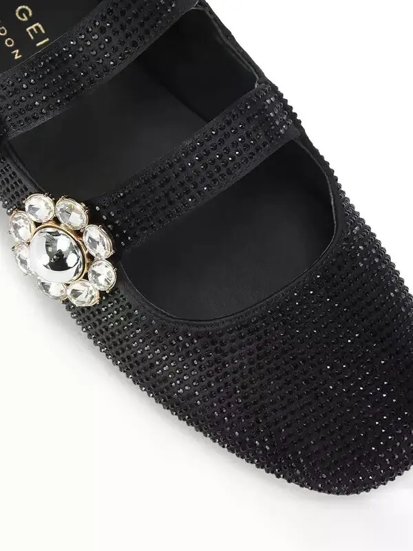 Kurt Geiger Embellished Gladiator Ballerinas - Black