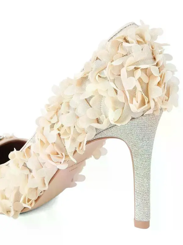 Kurt Geiger Pimlico Floral-appliqué Pumps - Neutrals