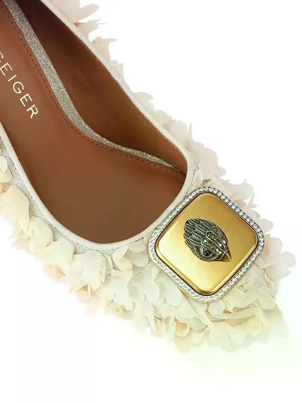 Kurt Geiger Pimlico Floral-appliqué Pumps - Neutrals