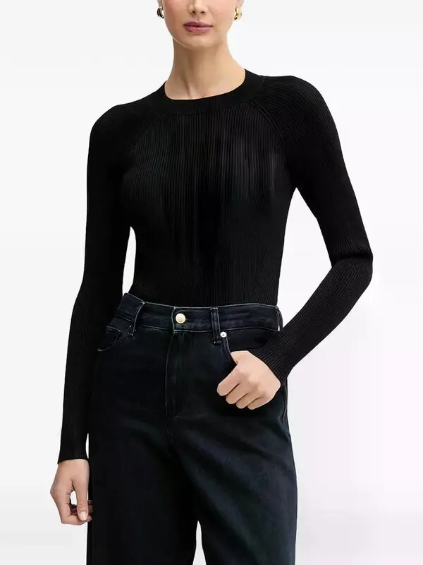 Armani Exchange Ribbed Round-neck Top