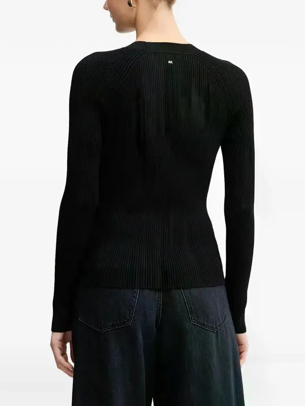 Armani Exchange Ribbed Round-neck Top