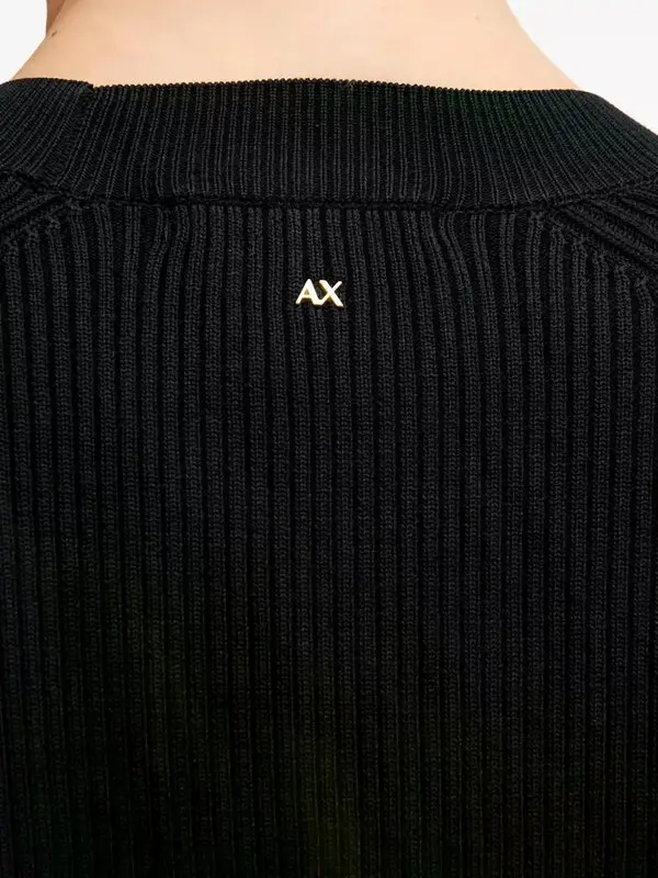 Armani Exchange Ribbed Round-neck Top