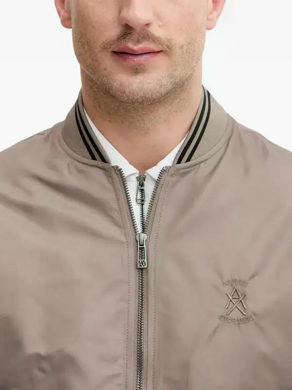 Armani Exchange Logo-embroidered Bomber Jacket