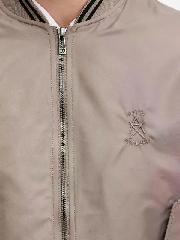 Armani Exchange Logo-embroidered Bomber Jacket