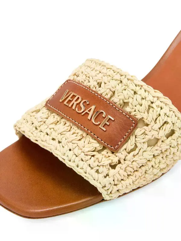Versace Logo-plaque Woven Sandals